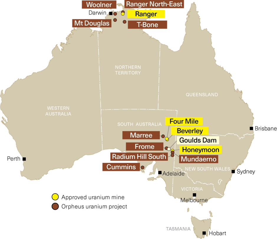 Uranium Assets - Orpheus Uranium Limited